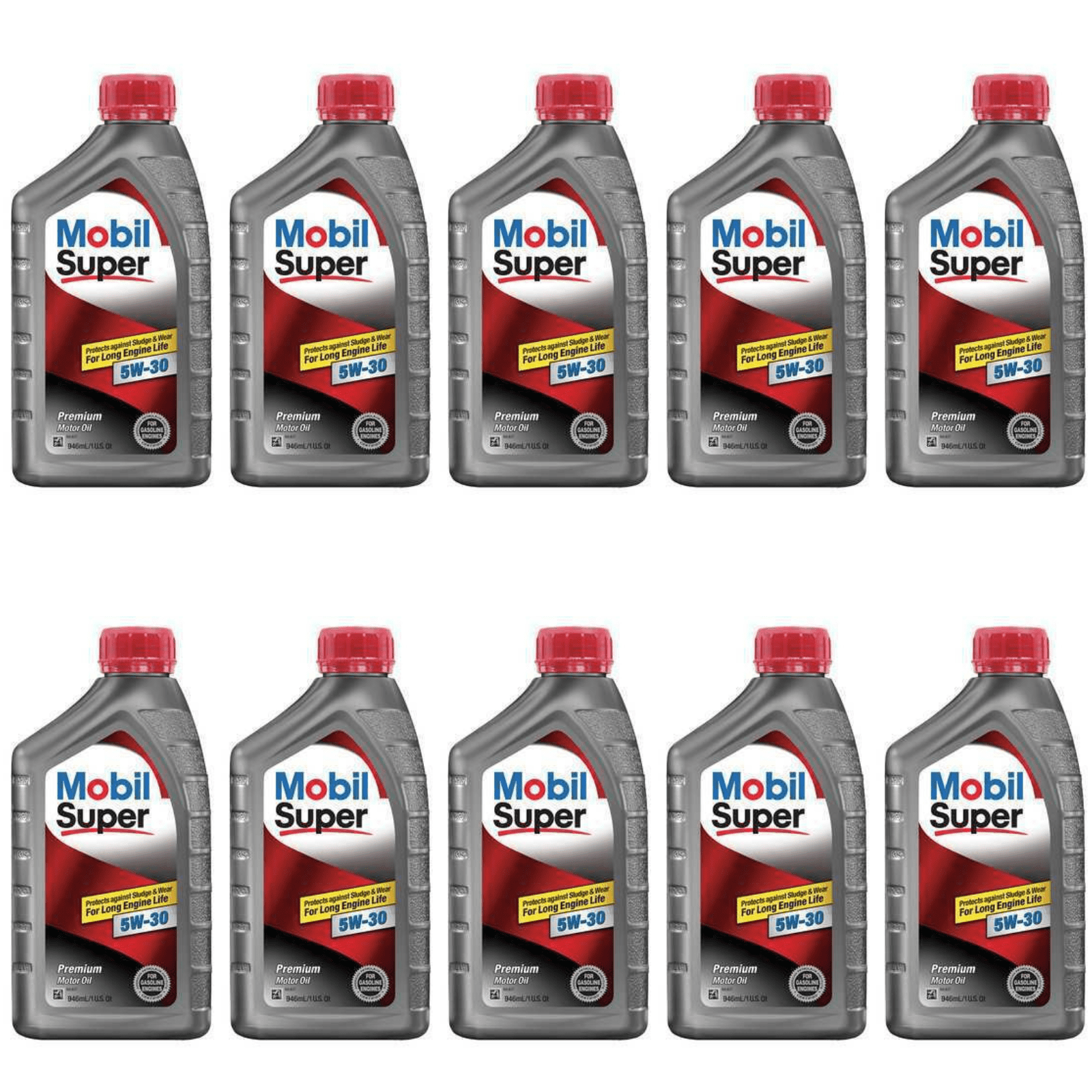Mobil 124404 Engine Oil, Mobil Super, 5W-30, Pack of 10 - Walmart.com