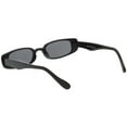 Extreme Thin Small Rectangle Sunglasses Neutral Colored Lens 49mm ...