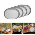 4 Pack Multifuntional 304Stainless Steel Plates Plate Cooking Plate ...