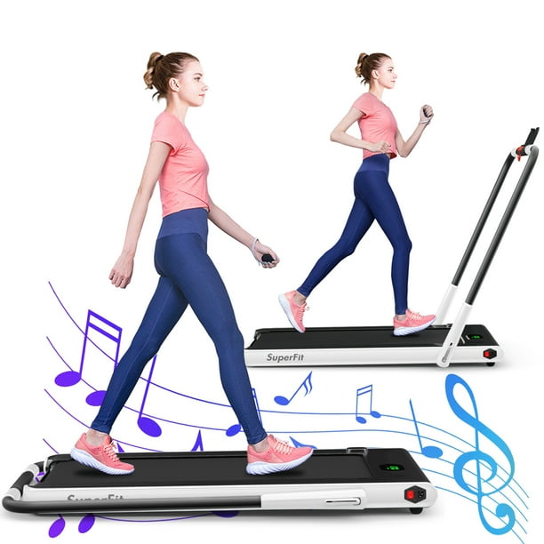 Gymax 2.25HP Under Desk Electric Pad Treadmill Running Machine White ...