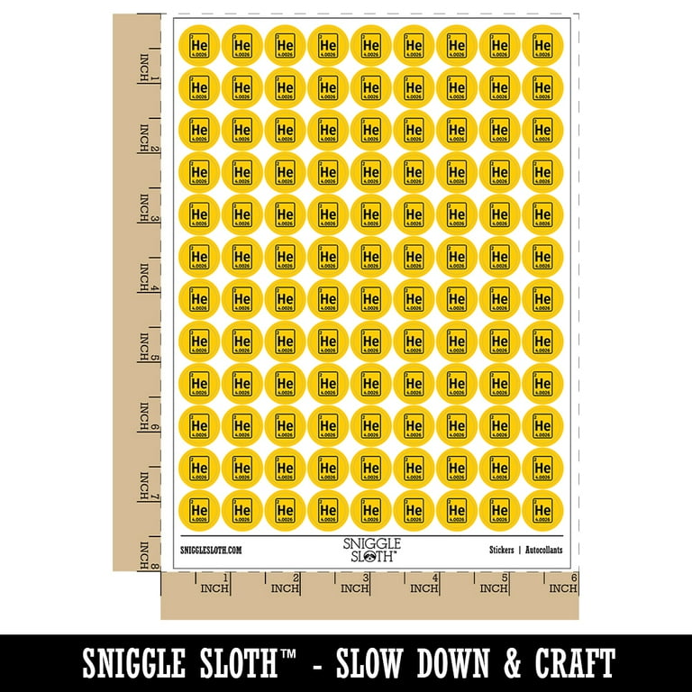 Periodic Table Of Elements Helium Square Sticker
