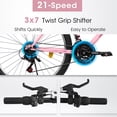 26 Inch Carbon Steel Frame Mountain Bike,21-Speed Dual V-Brake, Adult ...