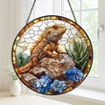 Bearded Dragon Faux Stained Glass Suncatcher, Desert Lizard Window ...