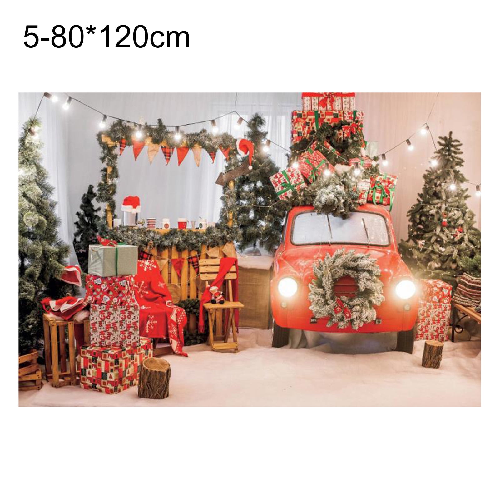ZEAVAN Christmas No-wrinkle Fabric Backdrop Washable Photo Studio ...