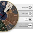 2D Flat Wall Clock Art Print, Silent Non Ticking Battery Operated ...