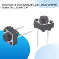 20 Pcs 6x6x5mm Momentary Tactile Tact Push Button Switch 2 Pin DIP ...