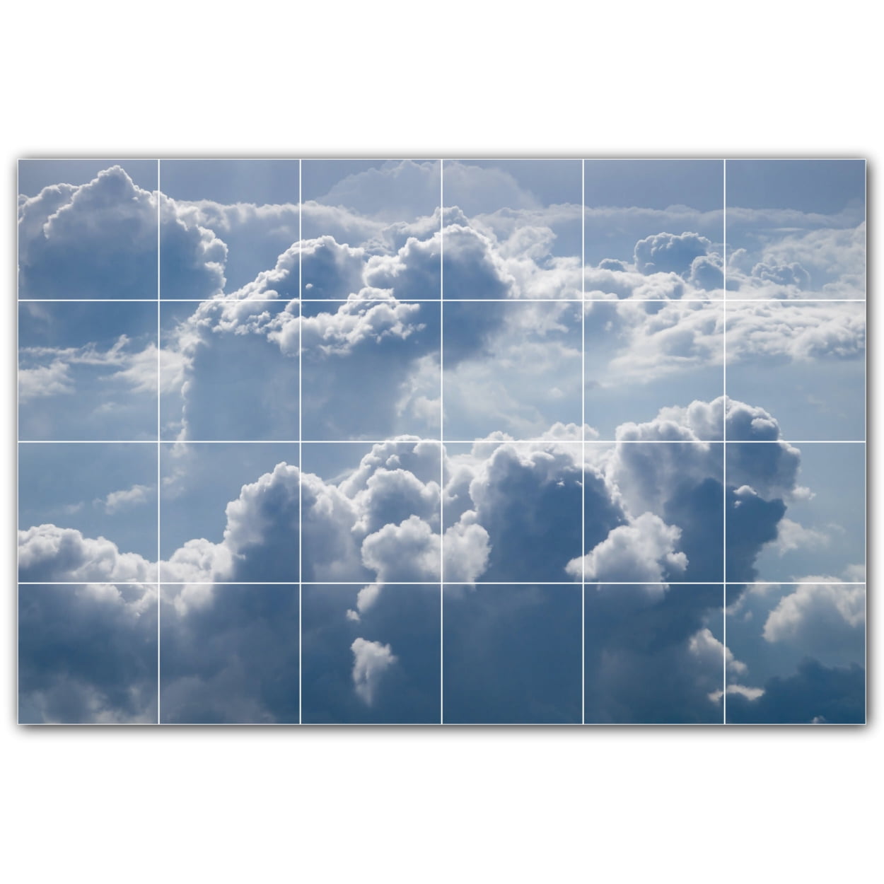 Picture-Tiles.com: Clouds Ceramic Tile Wall Mural WAL500394-64L. 48"W x ...