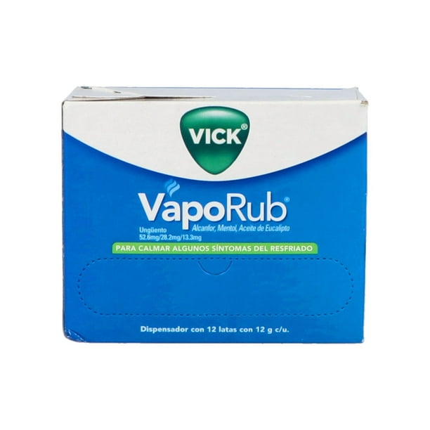 Vick Vaporub Ungüento Caja Con 12 Latas Con 12 g | Walmart en línea