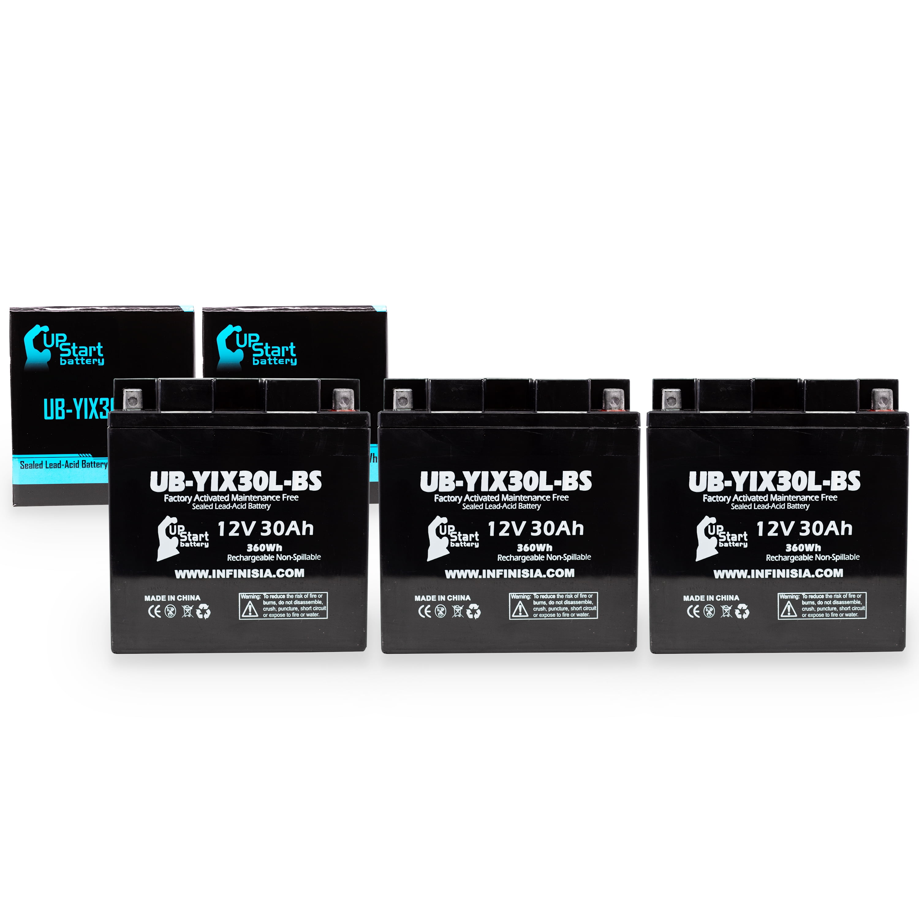 3-Pack UB-YIX30L-BS Battery Replacement for 2014 Arctic Cat Prowler 700 ...