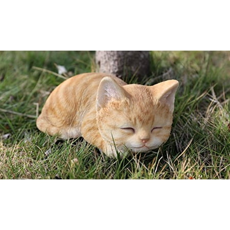 Hi- Line Gift 87699-A Kitten Sleeping Orange Tabby Cat Statue | Walmart ...