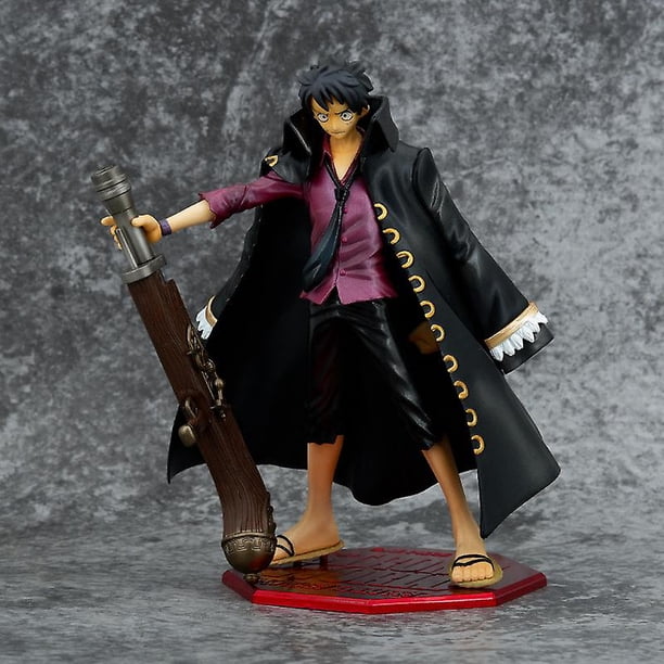 New Product One Piece Strong World Black Cannon Luffy Action Figure ...