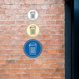 Signs ByLITA Circle Trash Can Graphic Door or Wall Sign | Easy ...