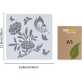 Flower Butterfly Stencil Large Reusable Summer Template 11.8x11.8 Inch ...