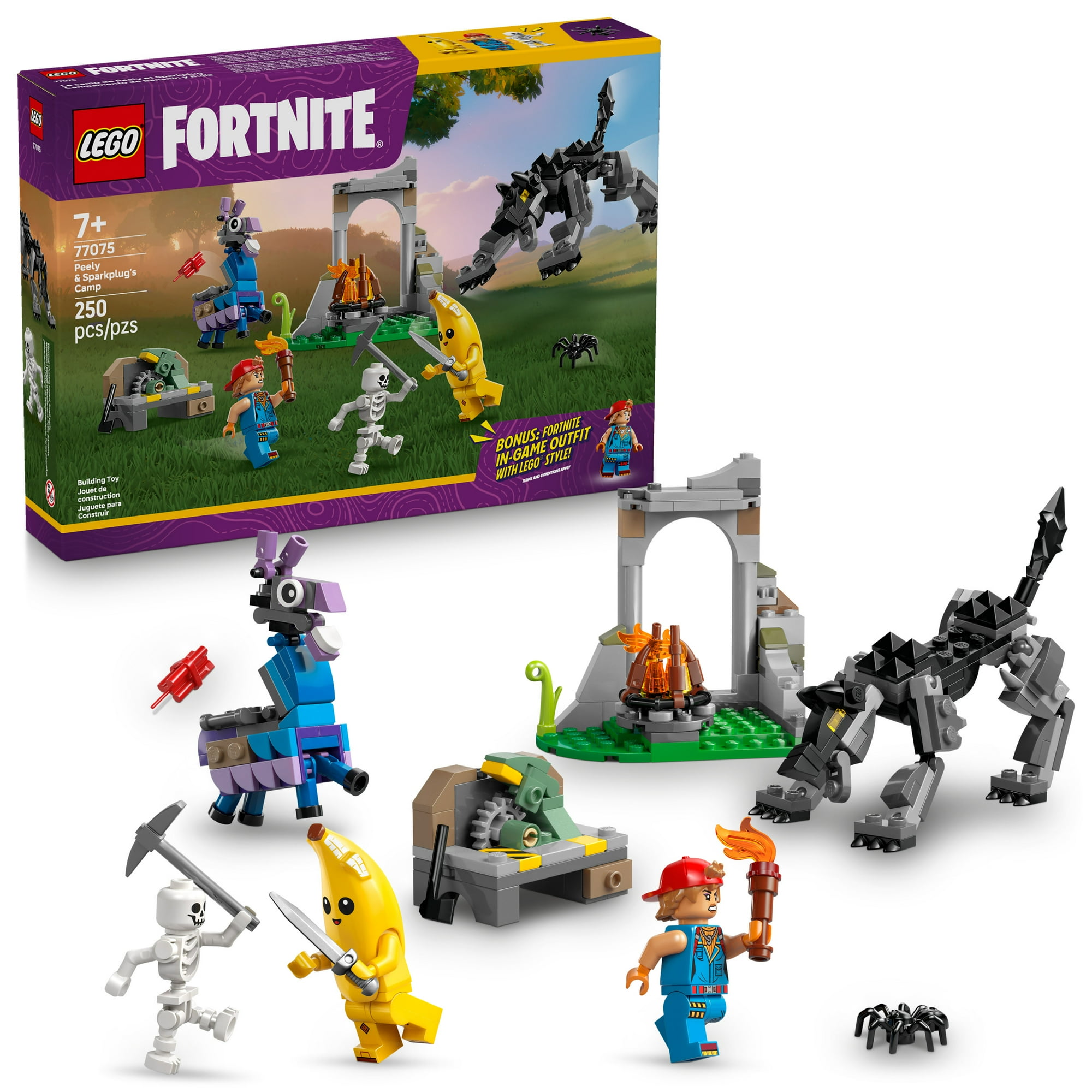 Click here for Lego Fortnite Peely & Sparkplugs Camp Kids Toy - P... prices