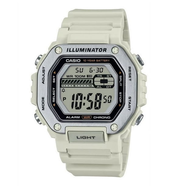 Casio Standard Digital White Resin Strap Quartz MWD-110H-8AV 100M Men's ...
