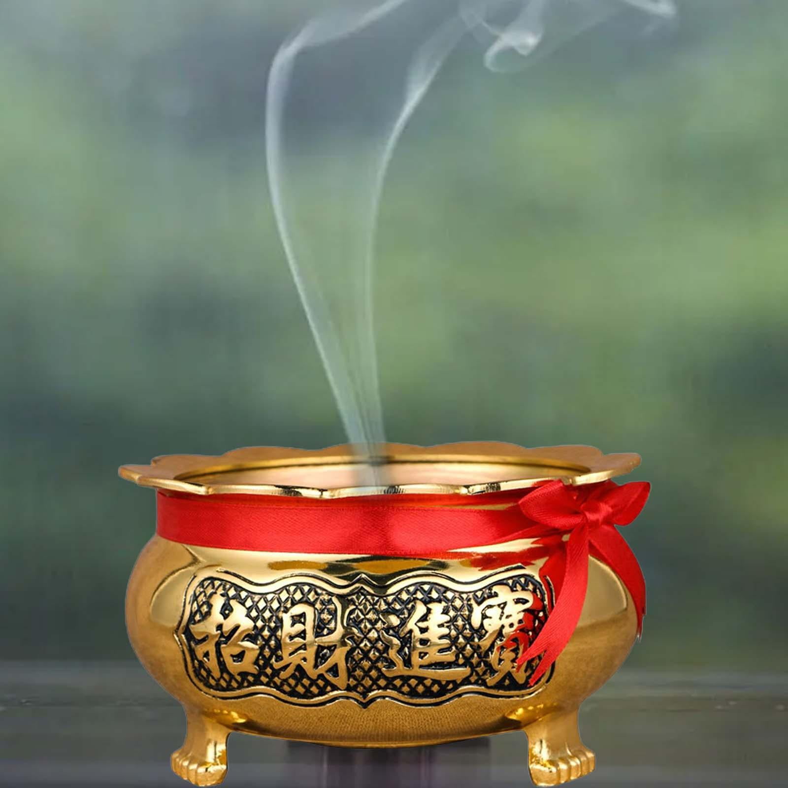 Metal Burner Censer Vintage Style Alloy Bowl Table Centerpiece Ornament ...