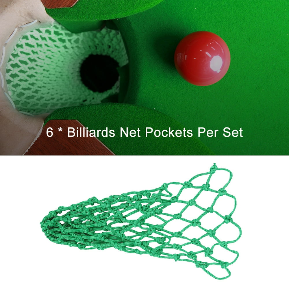 Gupbes 6 Pcs/Set Pool Table Kit Accessories Billiards Pockets Nylon Net ...