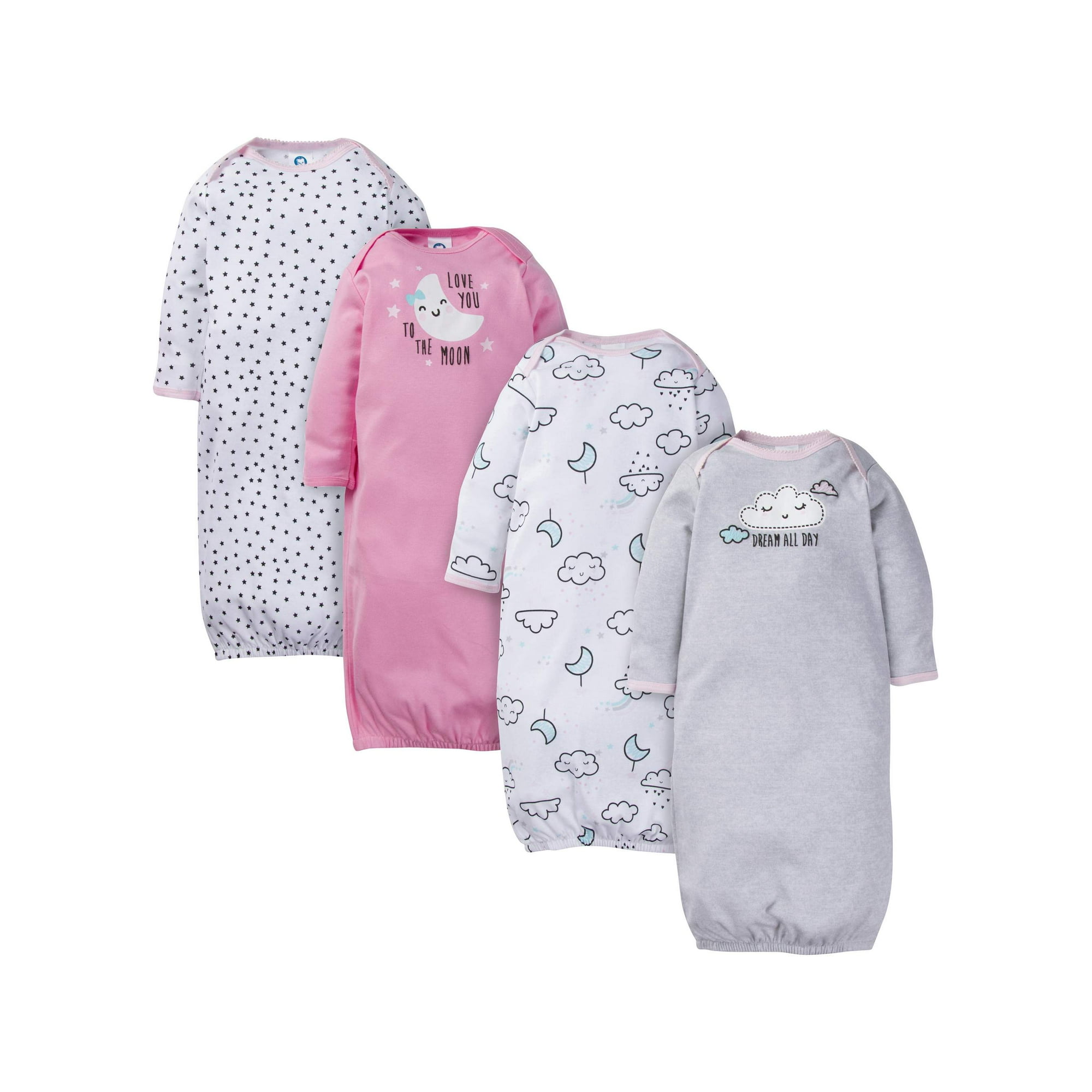 Click here for Gerber Baby 4-Pack Gown  Clouds  0-6 Months prices