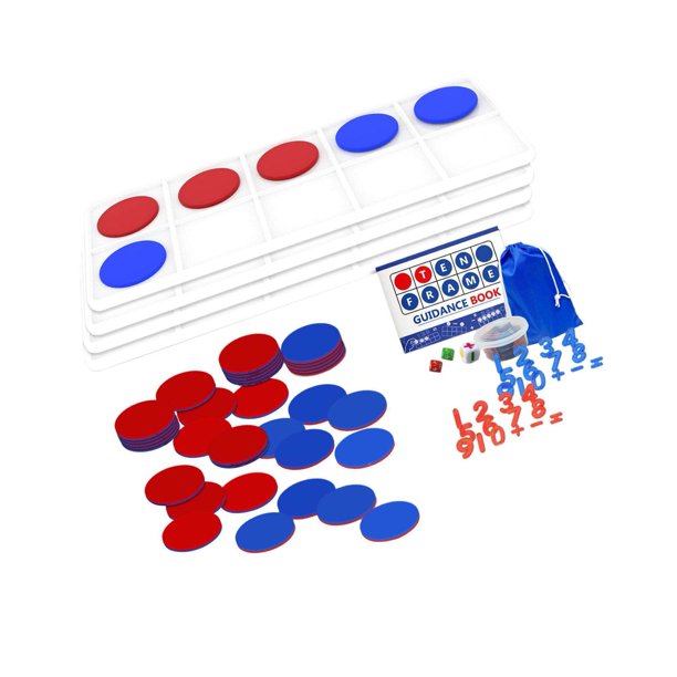 Magnetic Plastic Ten Frames Set Concepts Kids Education Math Games ...
