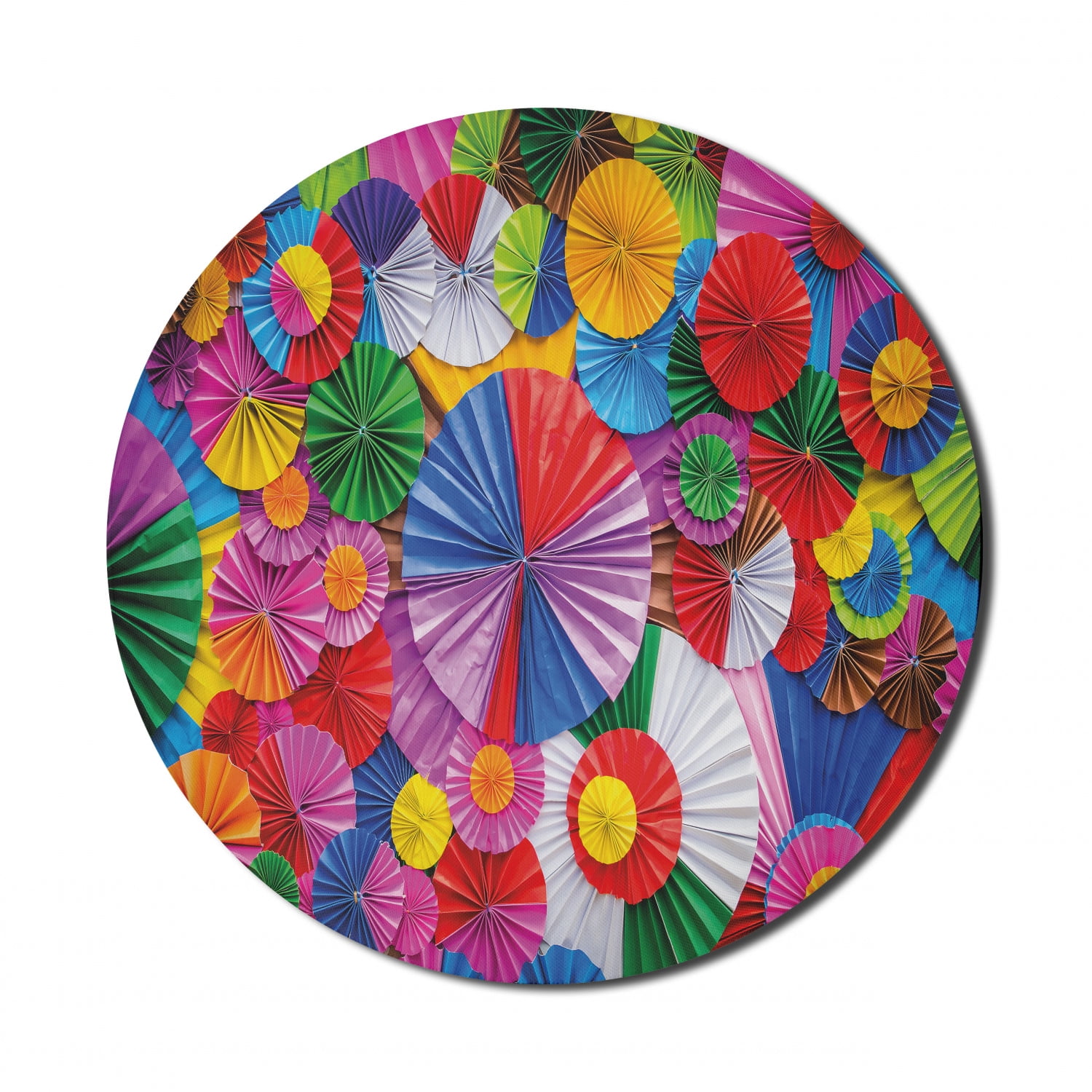 Colorful Mouse Pad for Computers, Close Up Paper Formed Like Circular ...