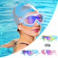 3Pairs Swim Goggles with Storage Box, Anti Fog Swimming Goggles for ...