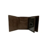 George Men's Crunch Trifold Leather Wallet with Flip ID, Bill Pocket ...