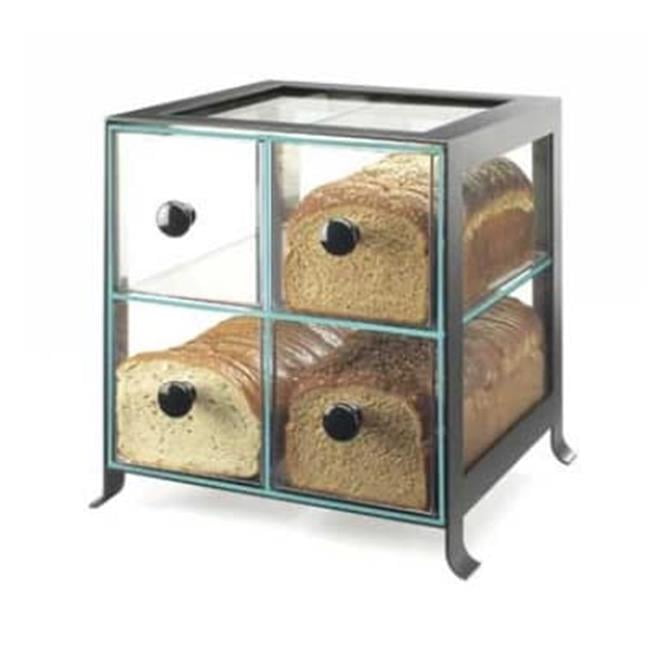 Cal Mil 1586-13 Soho Four Drawer Black Steel Bread Case - 14 x 13 x 14. ...