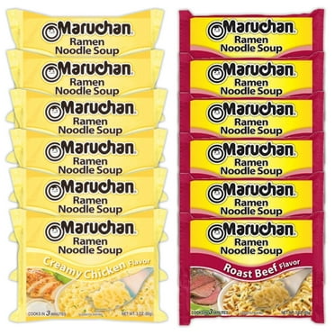 Maruchan Ramen Instant Noodle Soup Variety Mix 24 Packs, 6 Flavors - 4 ...