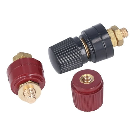 Power Terminal, Firmness Black Red Terminals Stable Transmission Brass ...