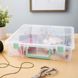Simply Tidy™ 12" x 12" Plastic Craft Container with Latching Lid and ...