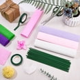 58Pcs Crepe Paper Flower DIY Kits Colourful Paper Sheets 6 Rolls Crepe ...