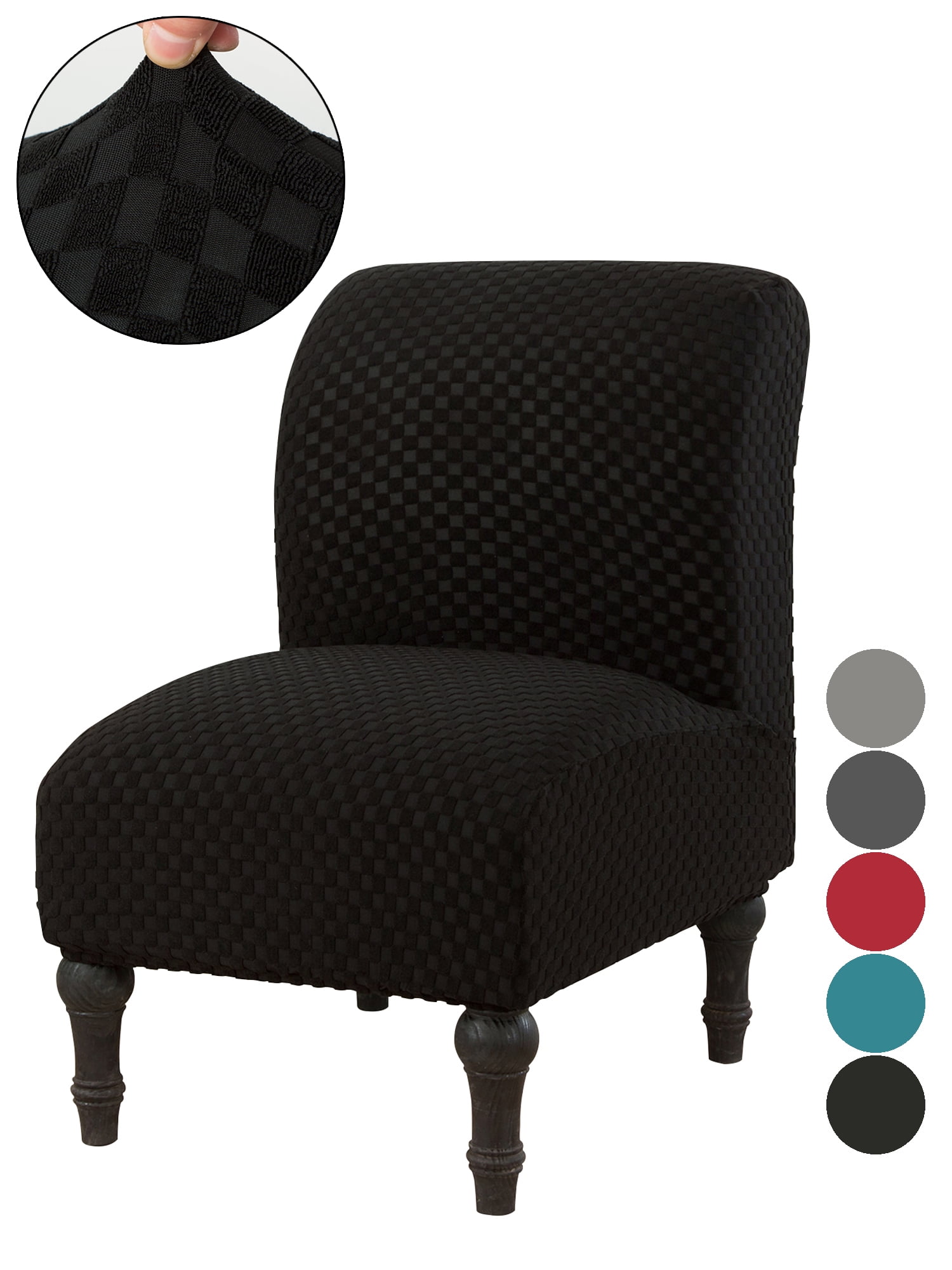 KBOOK Jacquard Armless Accent Chair Slipcover for Accent Chair Cover ...