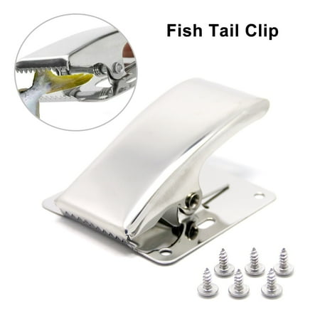 Fillet Clamp Picnic DIY Fish Tail Clip Stainless Steel With Screw Deep ...