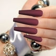 100 Pieces Extra Long Press On Nails Coffin Fake Nails Matte Ballerina