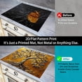 1 2D/flat stove cover protection pad, with a gold base and silver ...