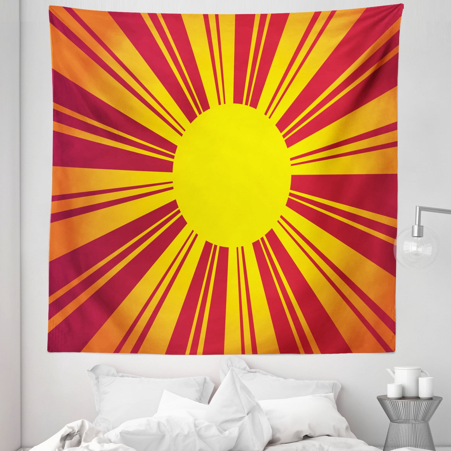 Summer Tapestry, Rising Sun Burning Star Look Rays Sunburst Stripes ...