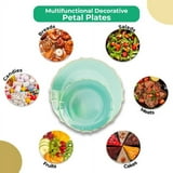 Exquisite Tinted Plates 40-Piece Party Set - Mint Gold Rim, 7.5" and 10 ...