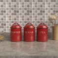 Barnyard Designs Red Canister Sets for Kitchen Counter, Vintage Kitchen ...