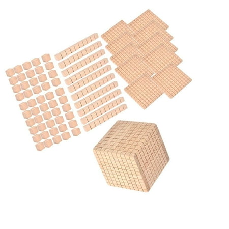 Montessori DIY Wooden Base Ten Blocks Math Children School Supplies ...