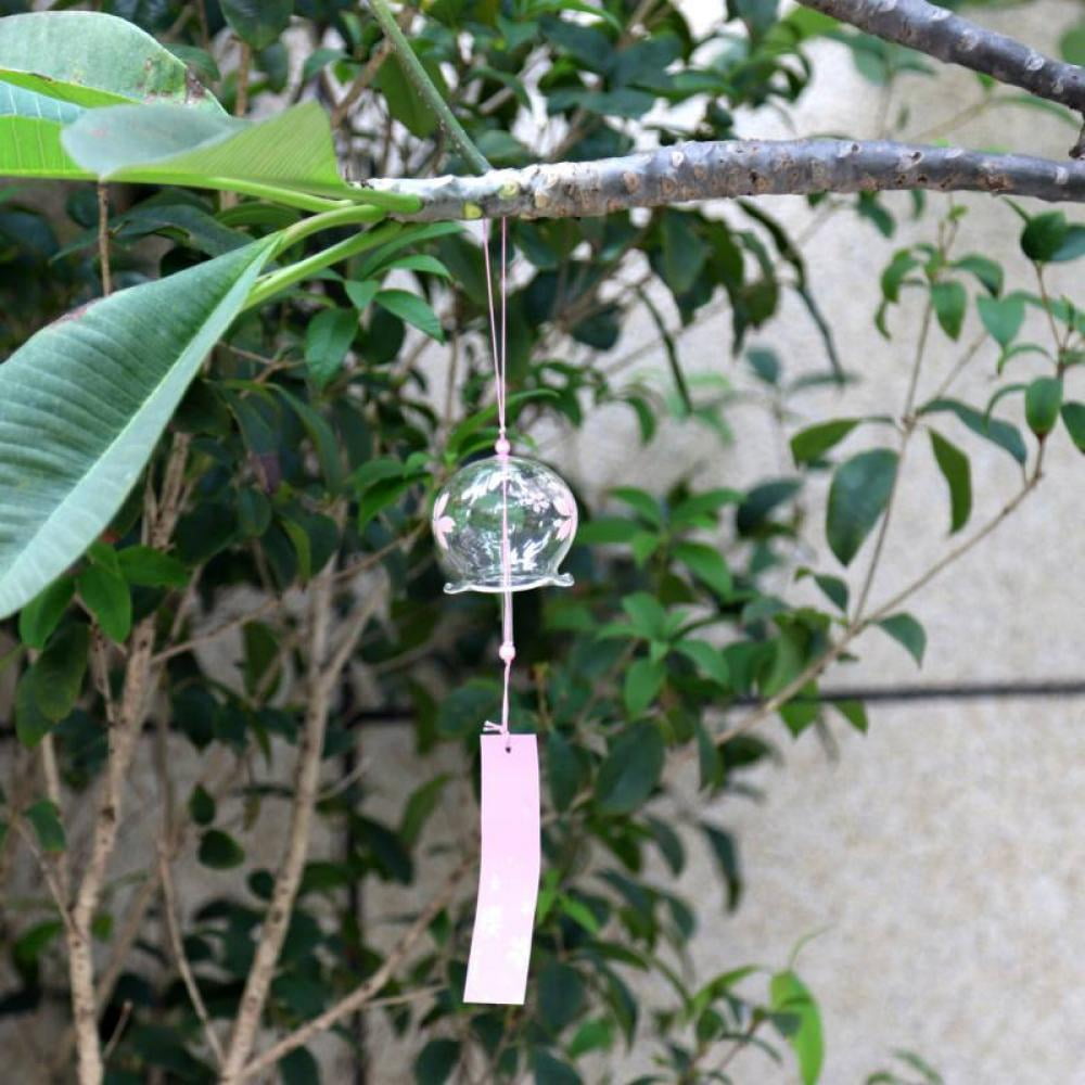 Japan Style Handpaint Sakura Glass Wind Chimes Wind Bells Home Garden ...