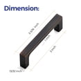 3 Inch Hole Center 25 Pack Solid Square Cabinet Pulls Oil-Rubbed Bronze ...