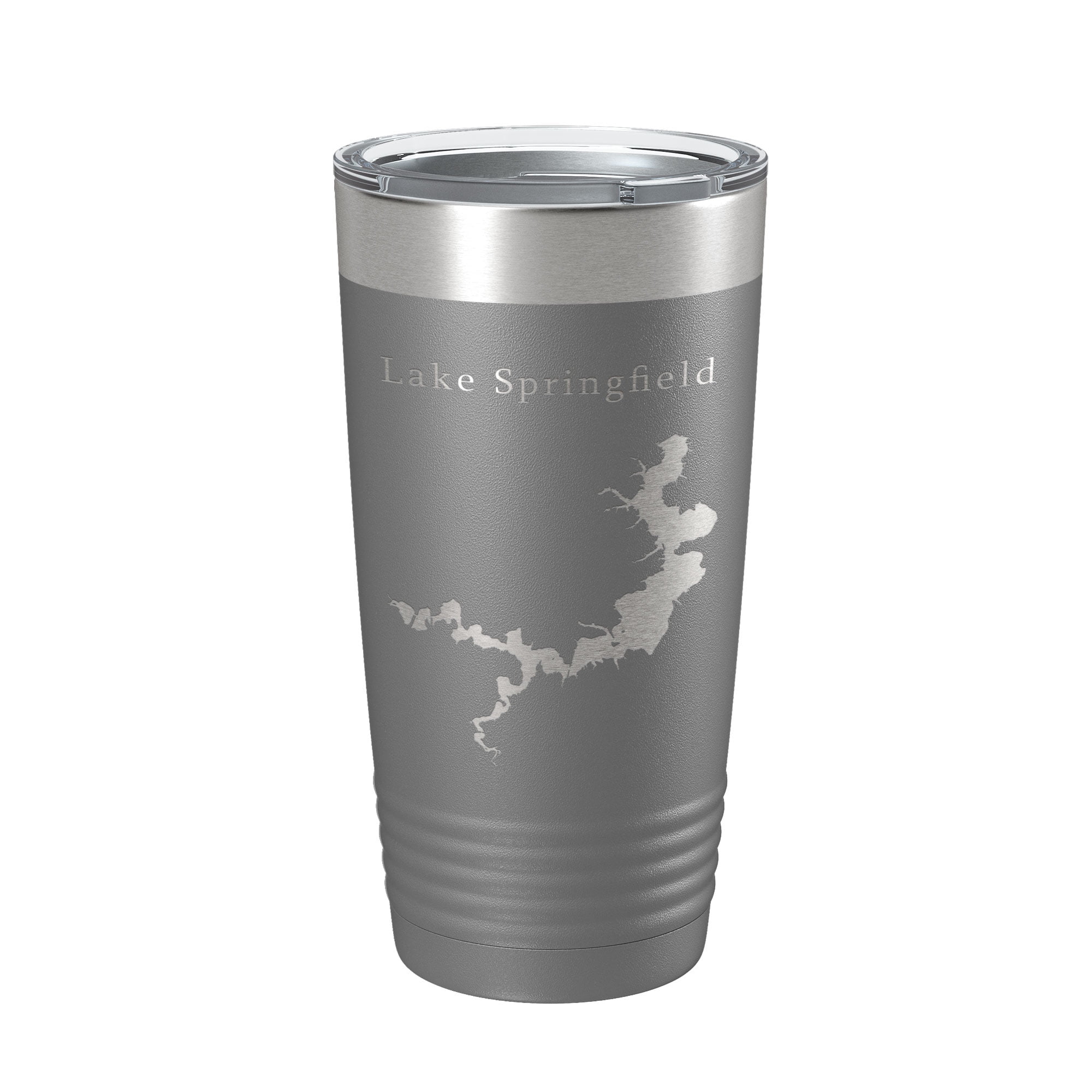 Lake Springfield Map Tumbler Travel Mug Insulated Laser Engraved Coffee ...