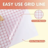 HTVRONT Transfer Tape for Vinyl - 12" x 10 FT w/Red Alignment Grid for ...
