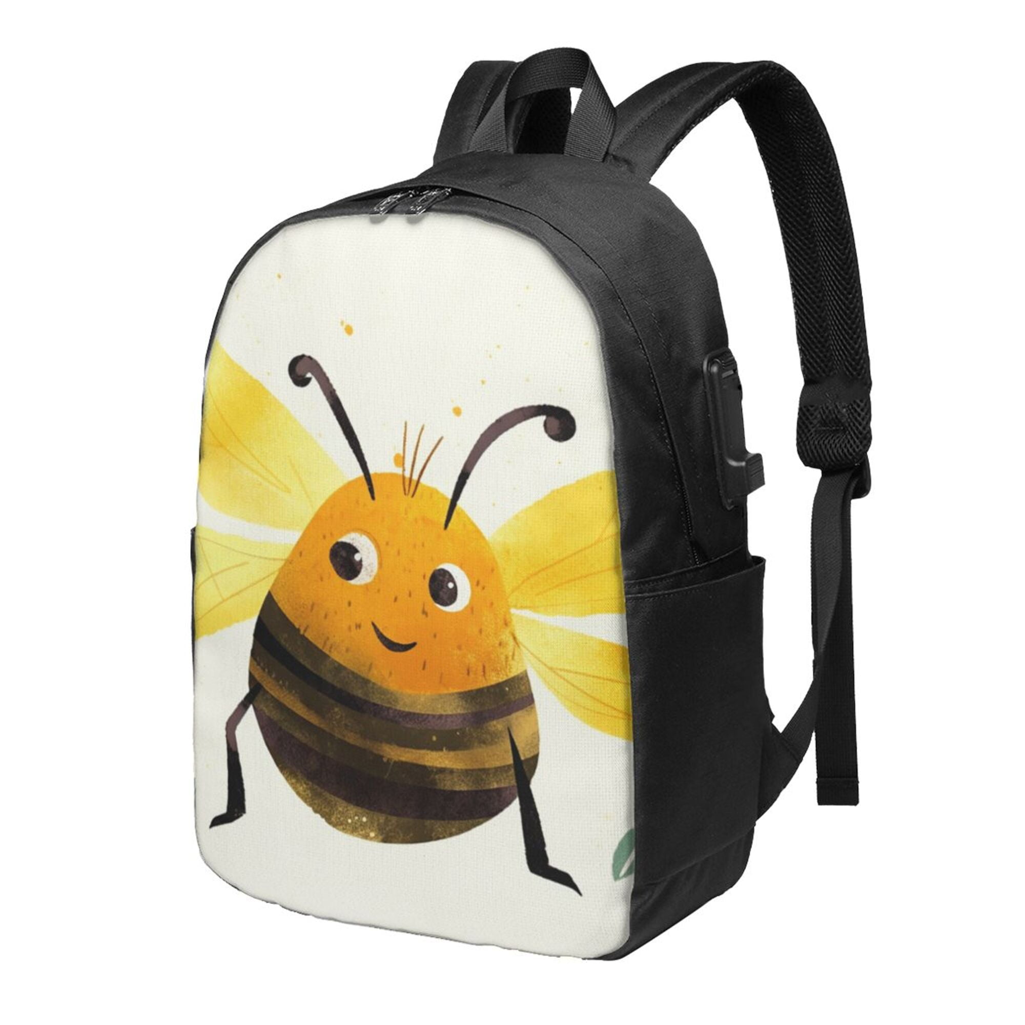 YFYANG 17" Laptop Backpack, Cute Bee Patterns Fashion Travel Work ...