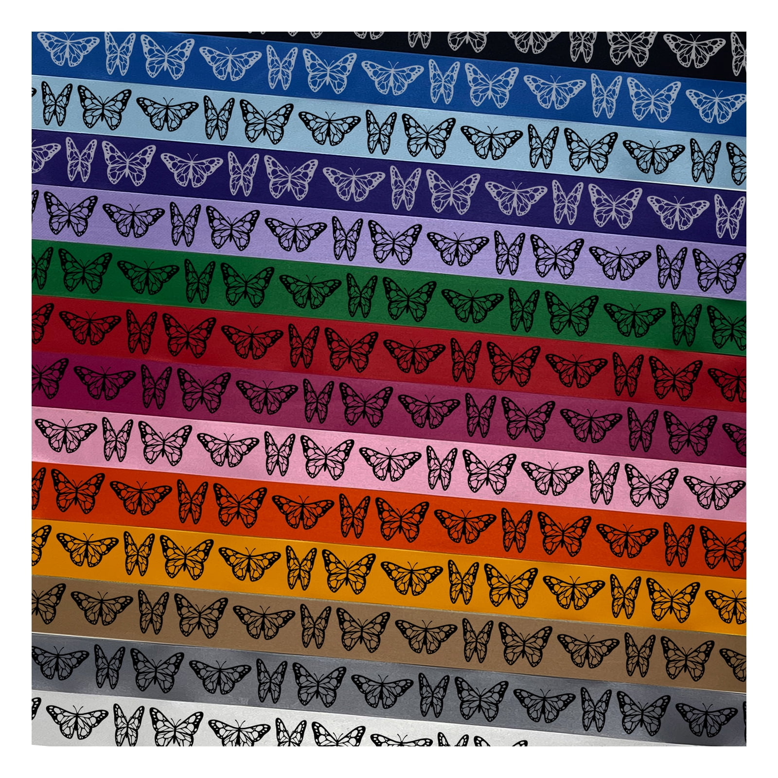 Flying Monarch Butterflies Flapping Wings Insect Satin Ribbon for Gift ...