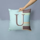 Monogram Letter Fabric Decorative Pillow - Walmart.com