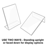 Angled L-Shaped Sign Holder Frame with Slant Back Design 3.5"x 3.5 ...