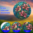 Acrylic Round Hanging Ornament 8x8 Inch Pink Lily Floral Design 1 Pack ...