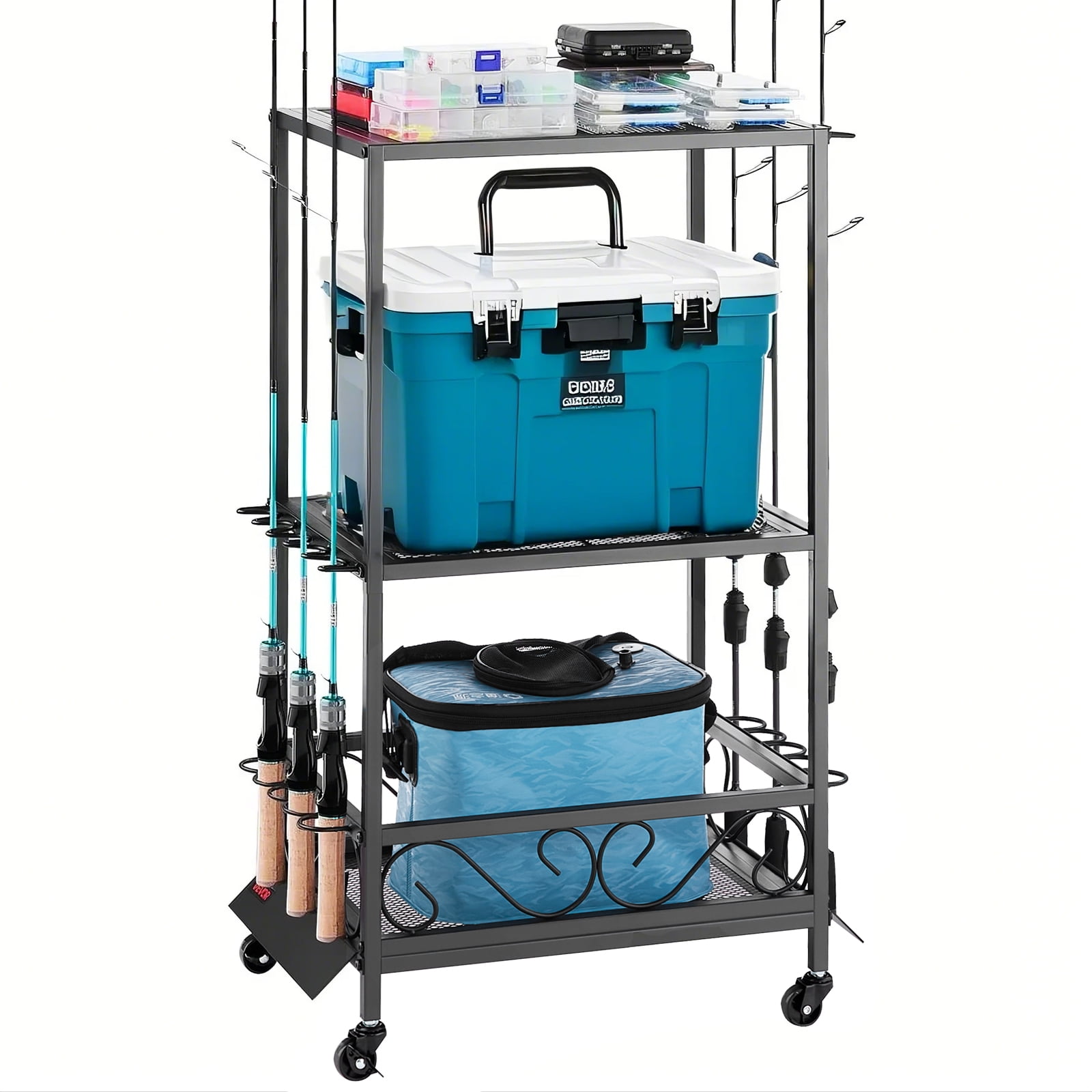 Click here for Vevor 10 Pole Fishing Rod Holder Fishing Rack Cart... prices