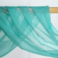 Efavormart 18Ft Turquoise Sheer Organza Curtain Panels, Window Scarf ...